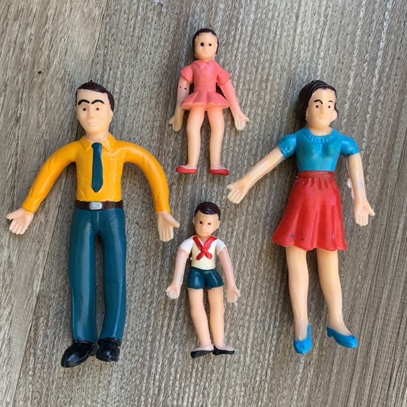 Toys | Vintage Bendable People Play Doll House Toy Family Mother Father ...